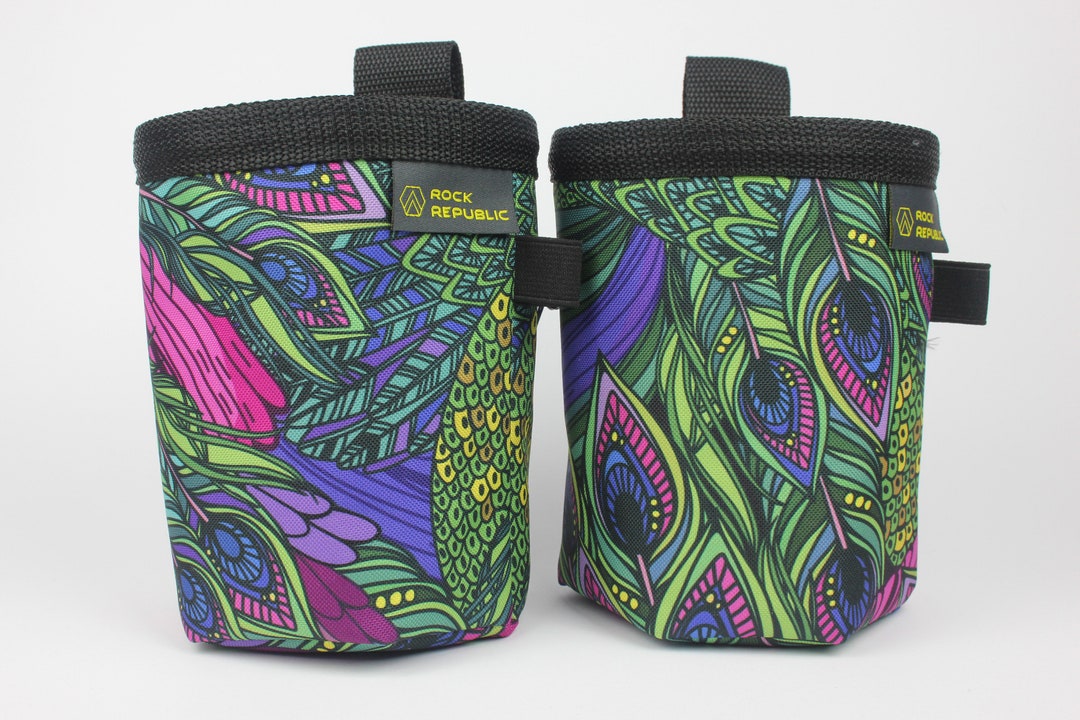 Feathers Chalk Bag, Climbing Chalk Bag With Fleece Lining, Vegan ...