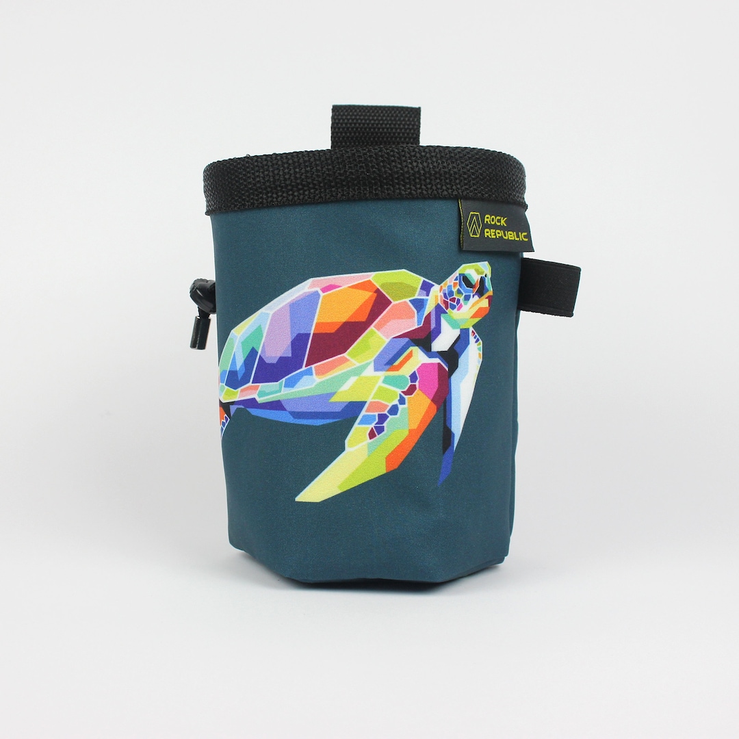 TURTLES Chalk Bag With Soft Fleece Lining, Rock Climbing Chalk Bag ...