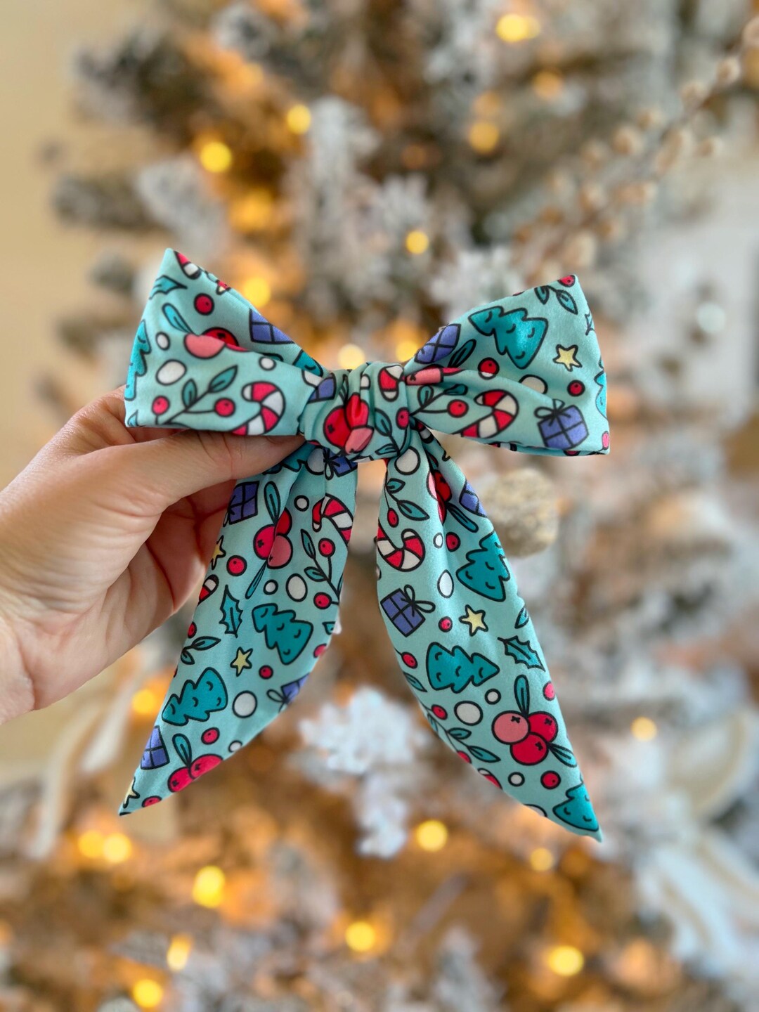 Personalized Christmas Gifts & Trees Tie Headband, Headbands for Women ...