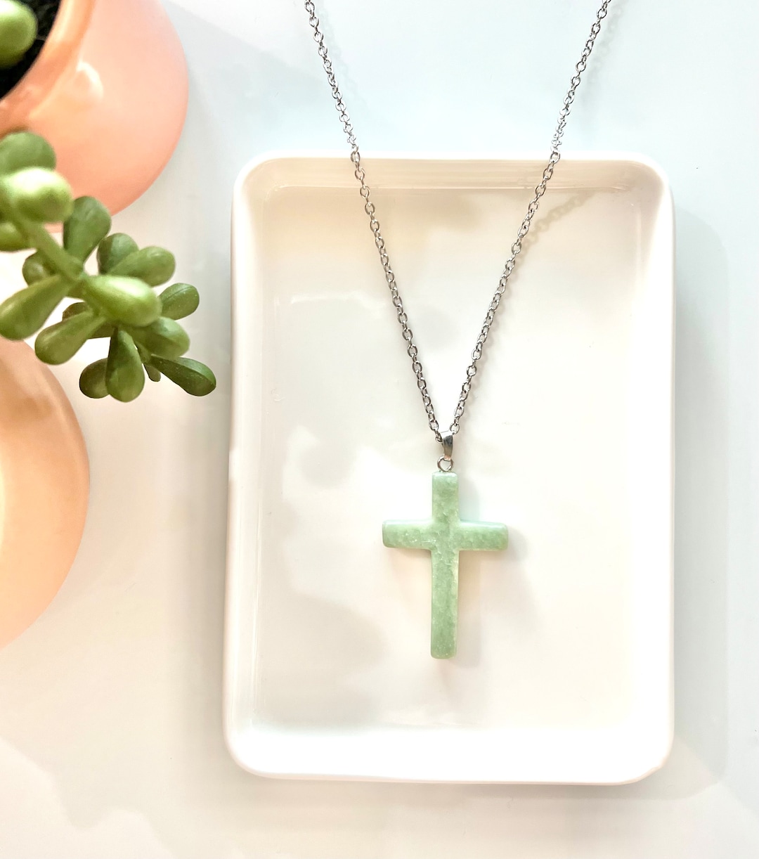 Jade Cross Neckalce/ Jade Necklace/ Cross Necklace/ Jade - Etsy
