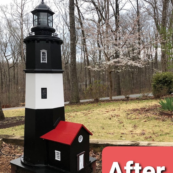 Well Cover Lighthouse - Etsy