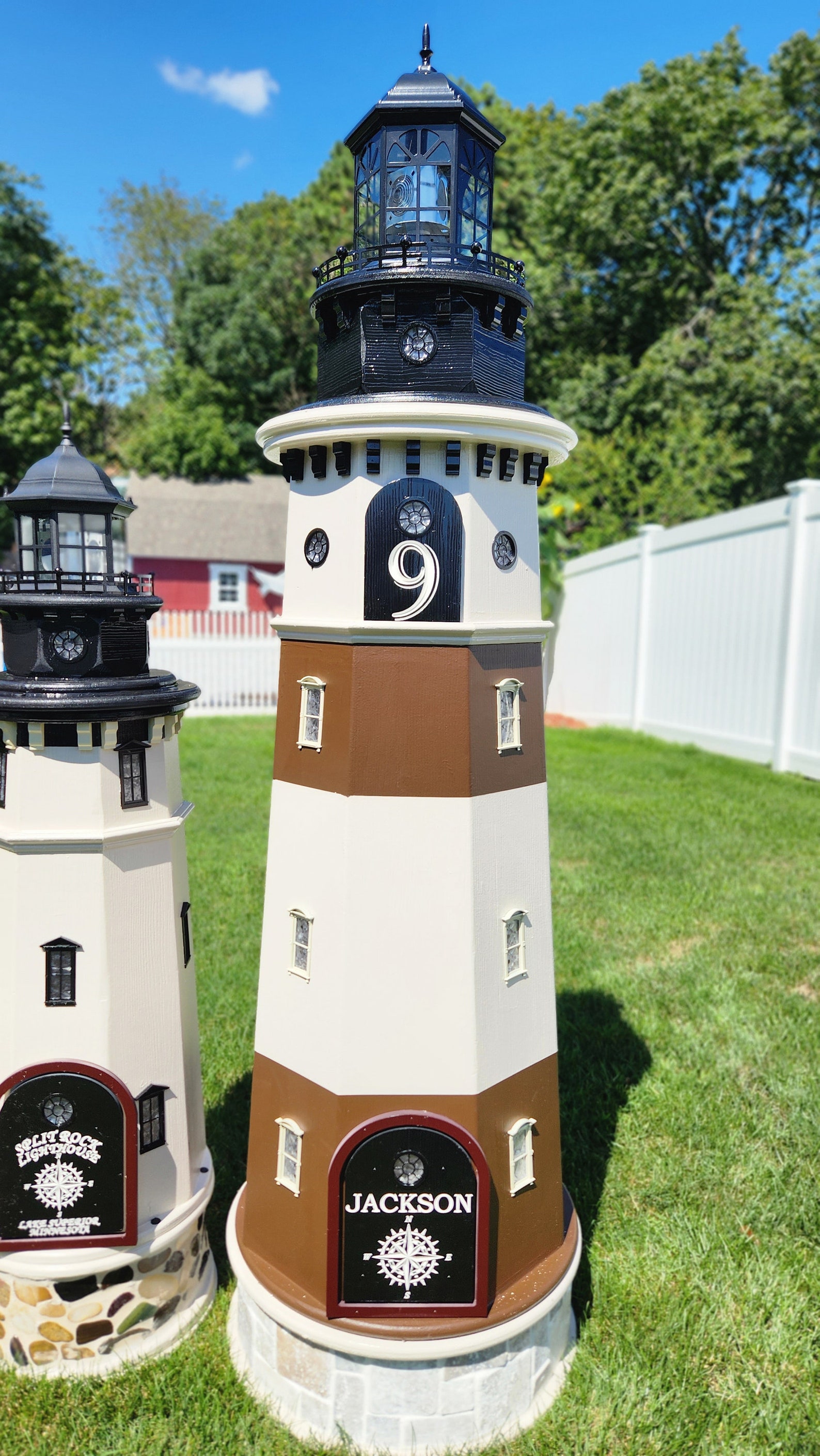 Custom 6ft PVC Lighthouse, Solar or Electric, Personalized Theme - Etsy