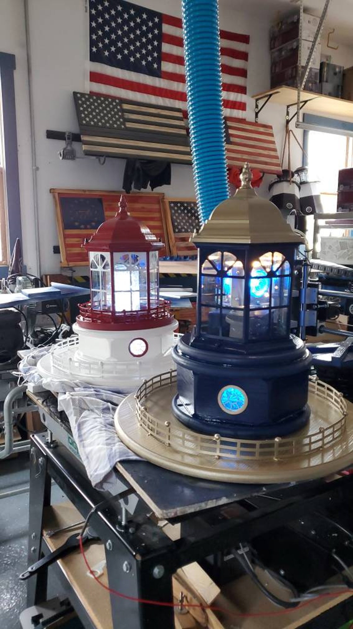 Replacement Lighthouse Top 14" Custom/solar Lighthouse Tops/ Lighthouse ...