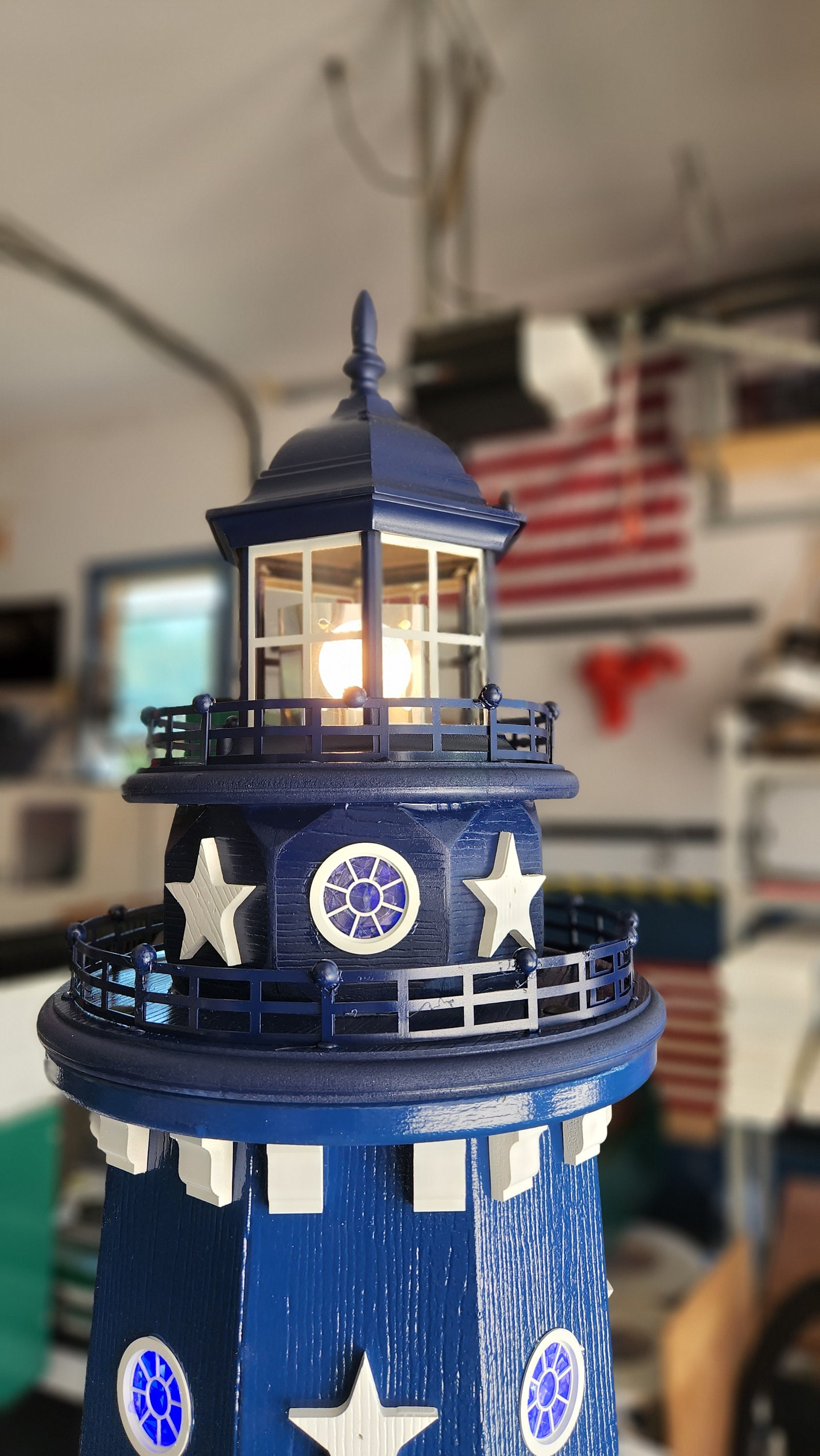 7 Foot Patriotic Lighthouse, God Bless America Lighthouse, Call for ...