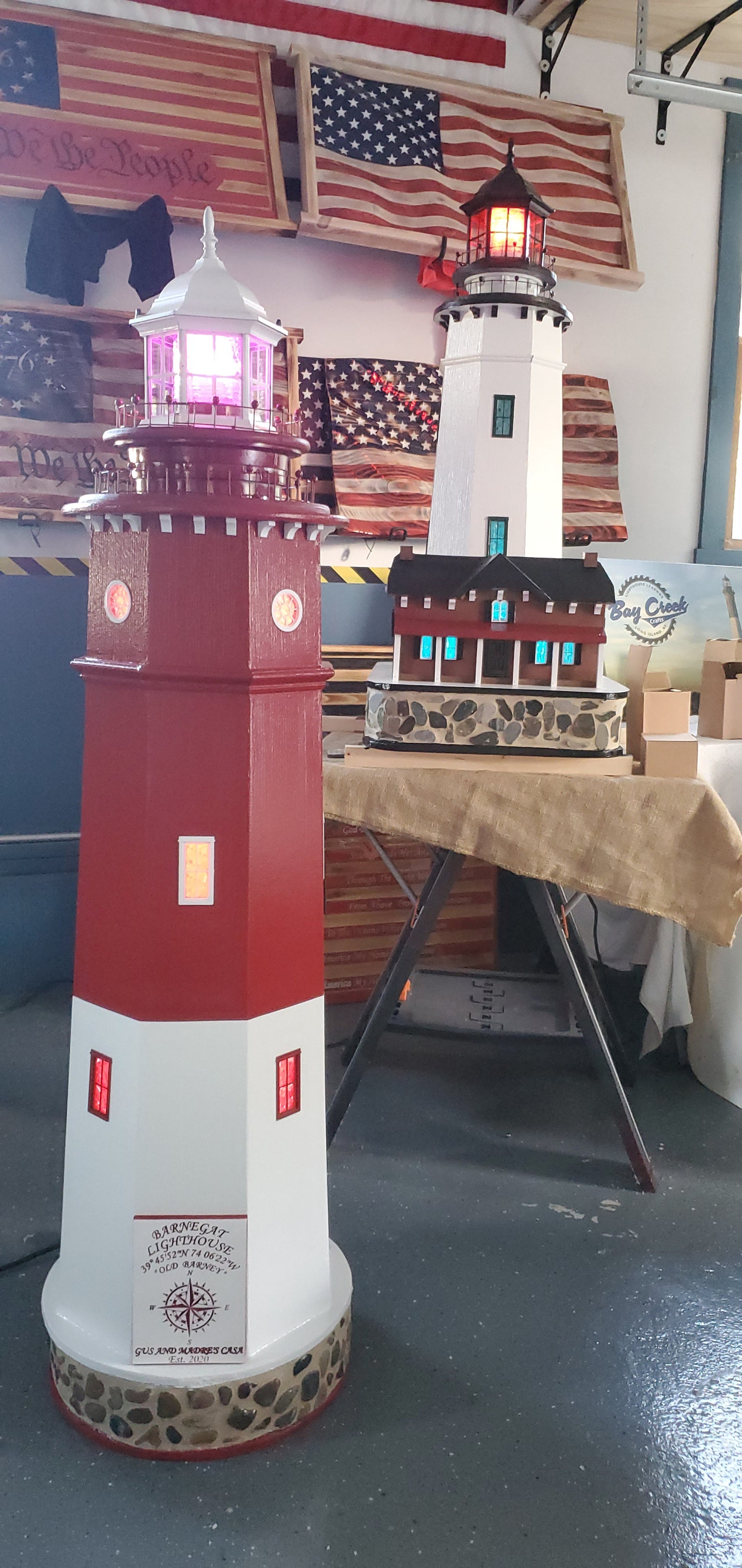 Barnegat Lighthouse Replica: 5ft PVC, Weatherproof, Solar/electric - Etsy