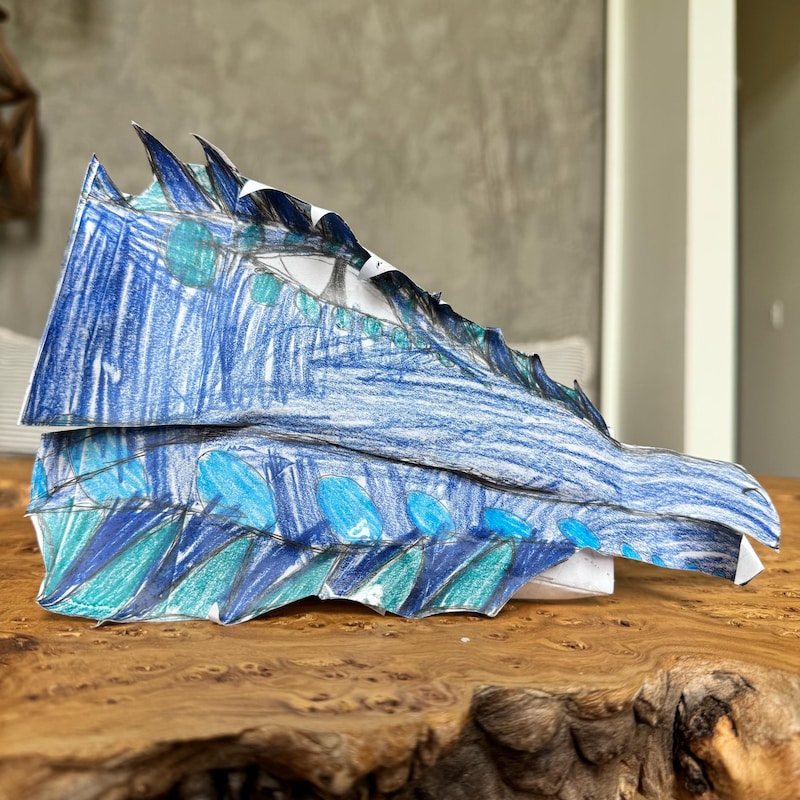 Dragon Puppet Paper - Etsy