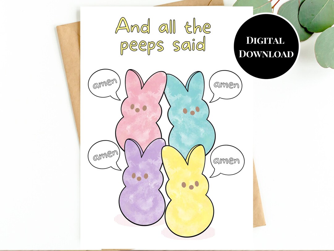And All the Peeps Said Amen | Peeps Easter Card - Peeps Candy - Funny ...