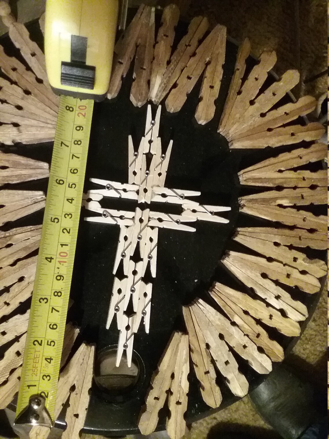 Miniature Mini Clothespin Cross Wall Art Trivet - Etsy