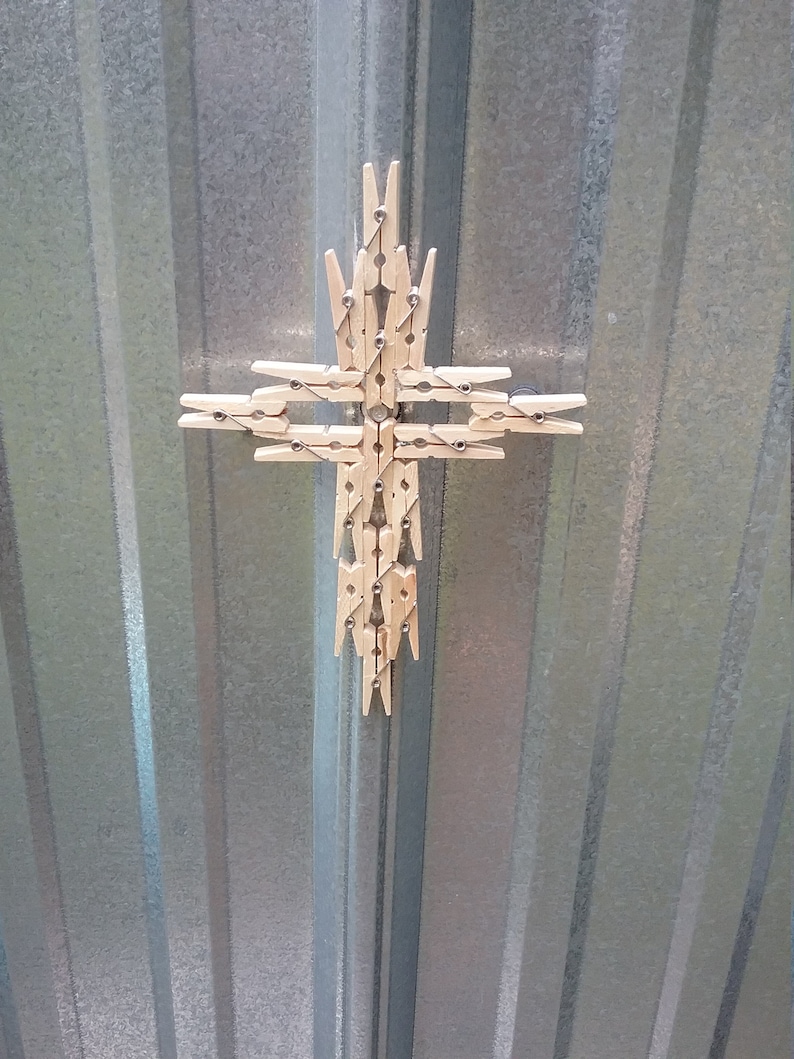 Miniature Mini Clothespin Cross Wall Art Trivet - Etsy