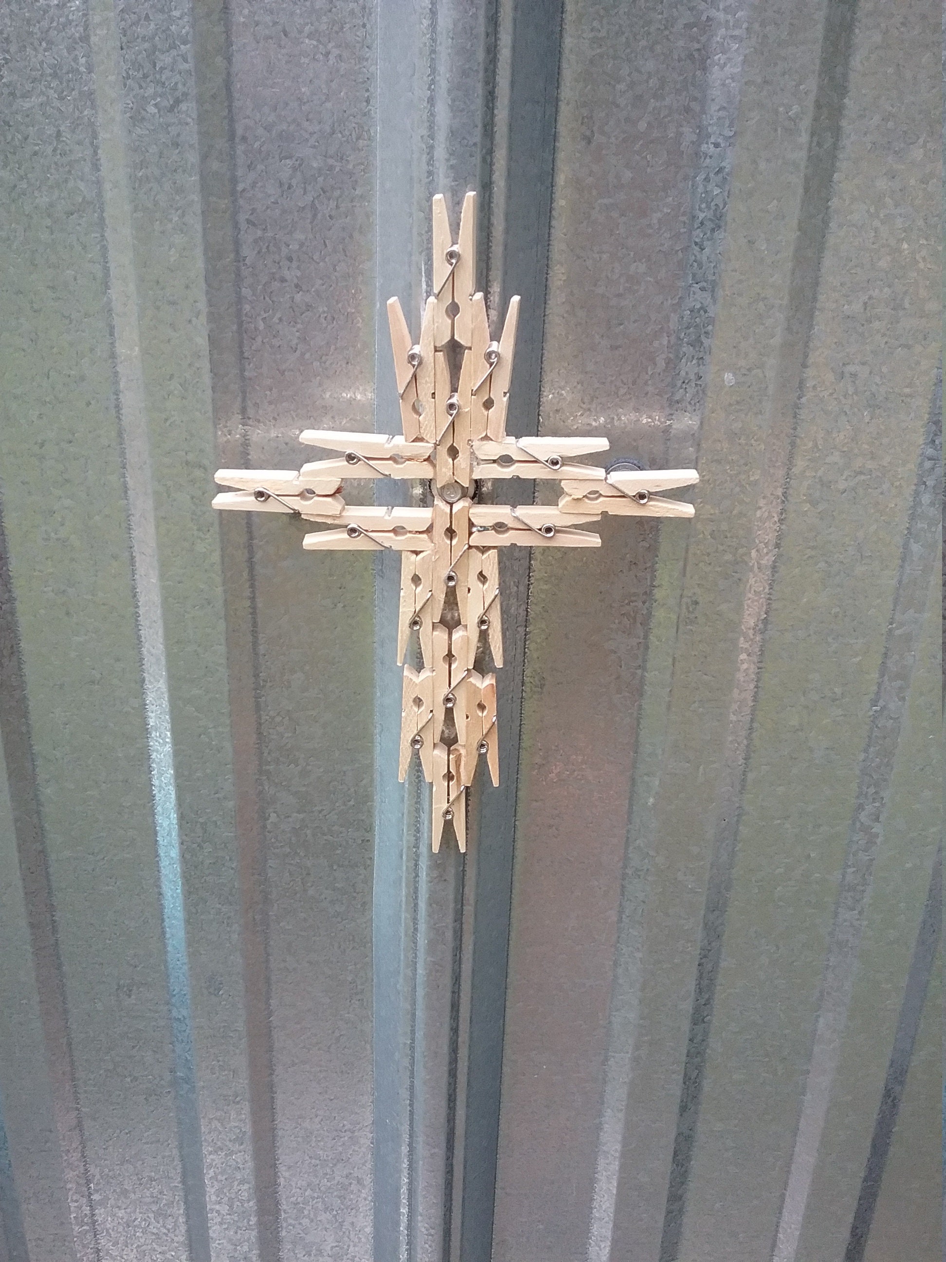 Miniature Mini Clothespin Cross Wall Art Trivet - Etsy