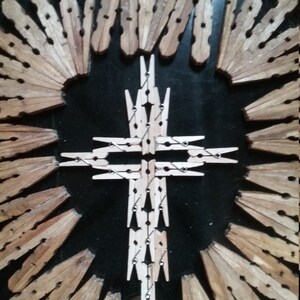 Miniature Mini Clothespin Cross Wall Art Trivet - Etsy