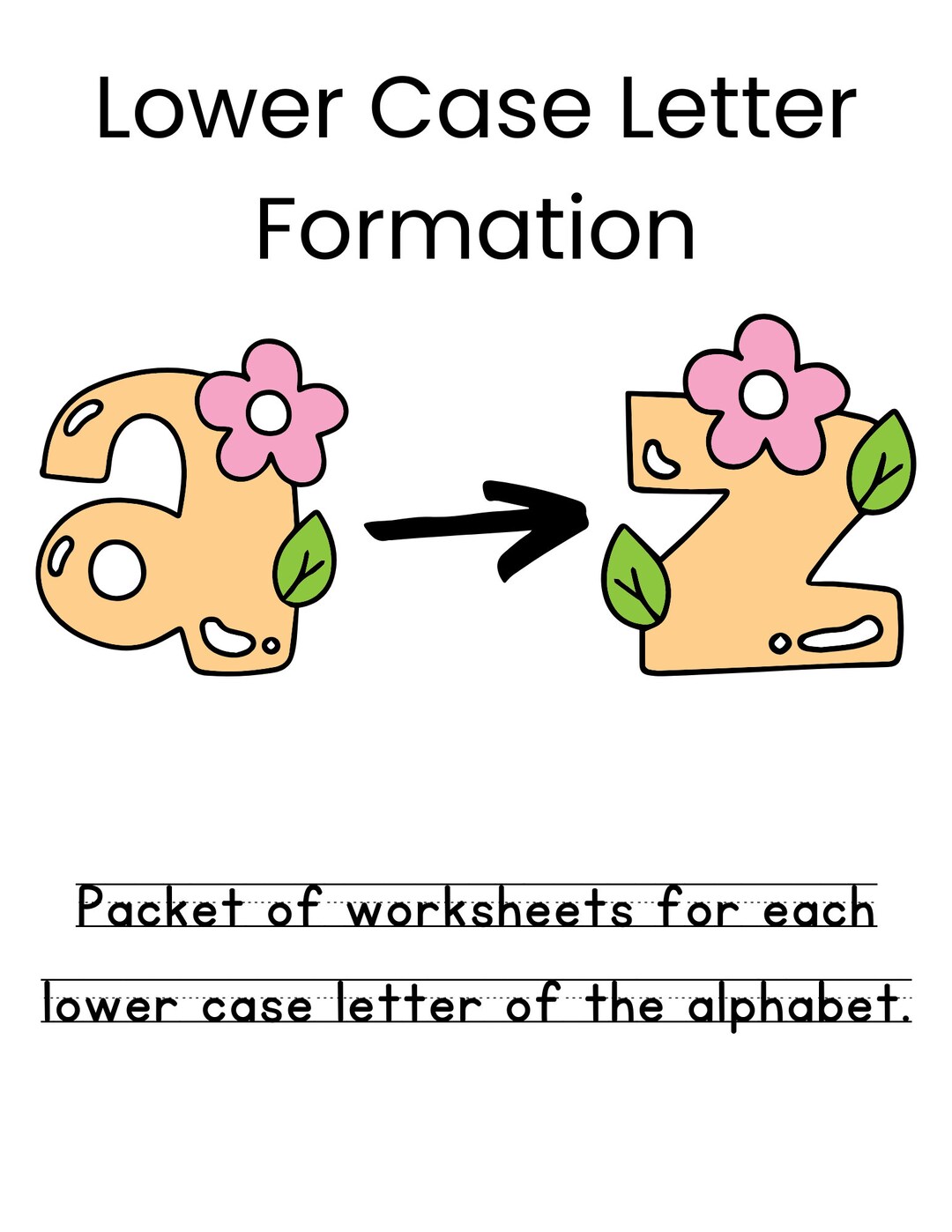 Letter Formation Practice- Lowercase A-z - Etsy