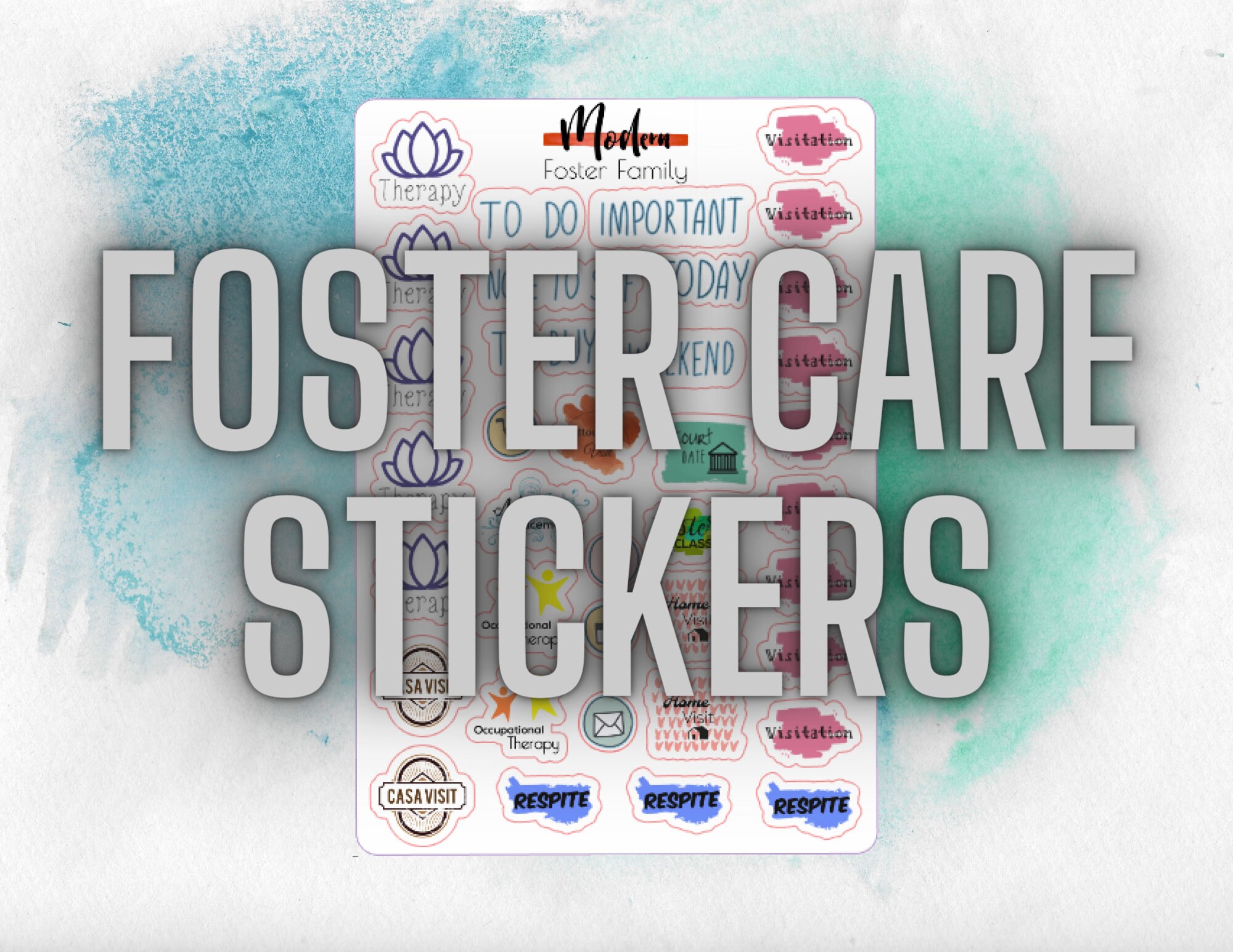 Newly Improved Foster Care Planner Sticker Set Calendars & Planners ...