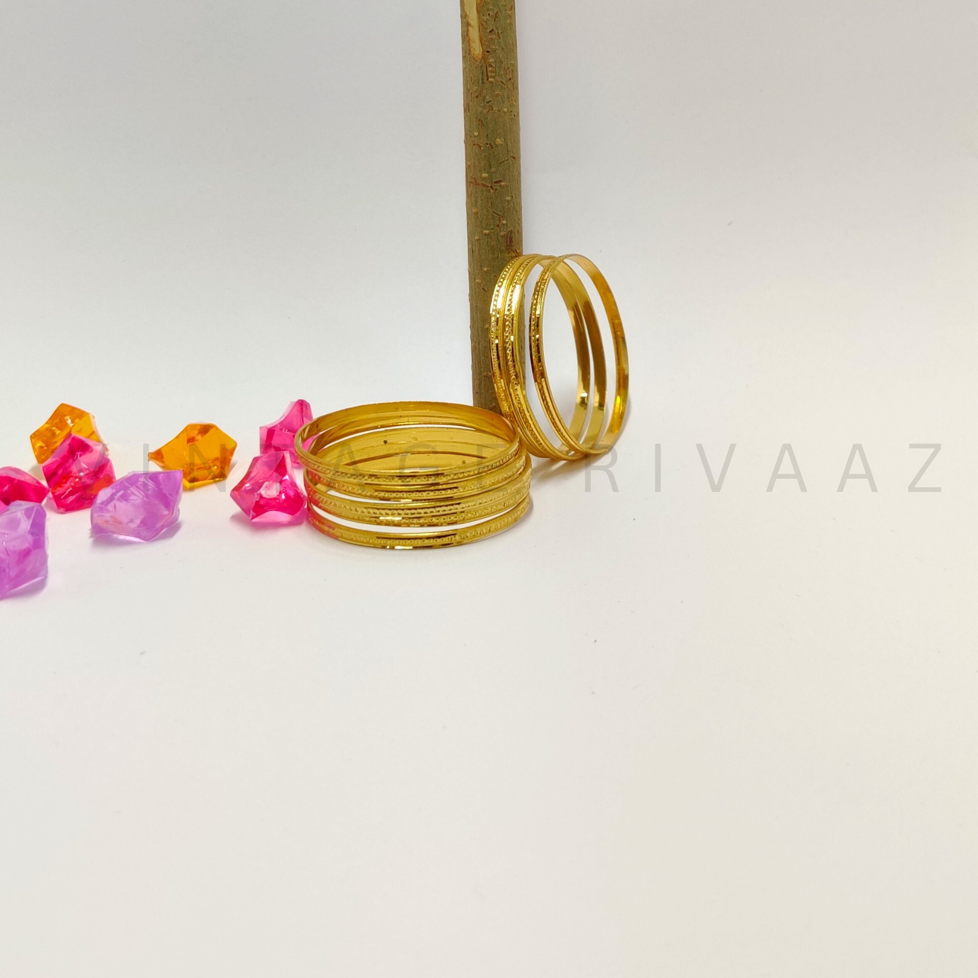 Kids Gold Bangles for Girls, Indian Gold Bangles for Small Wrist Kids ...