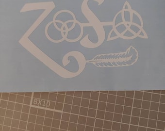 Zoso Symbols Car Decal, Led Zeppelin Zoso Symbols Car Decal, Zoso ...