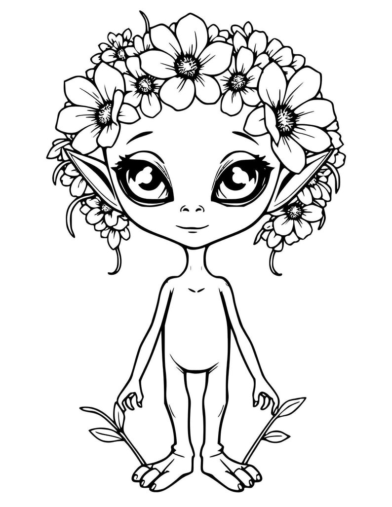 Aliana Coloring Page - Etsy