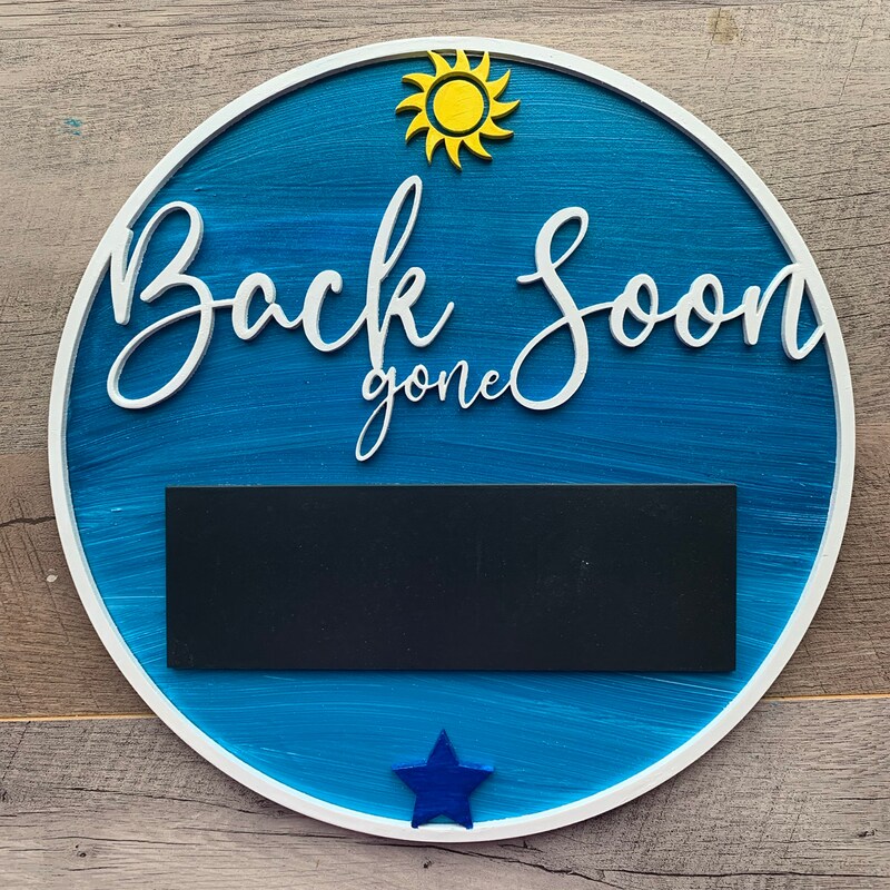 Be Back Soon Sign - Etsy