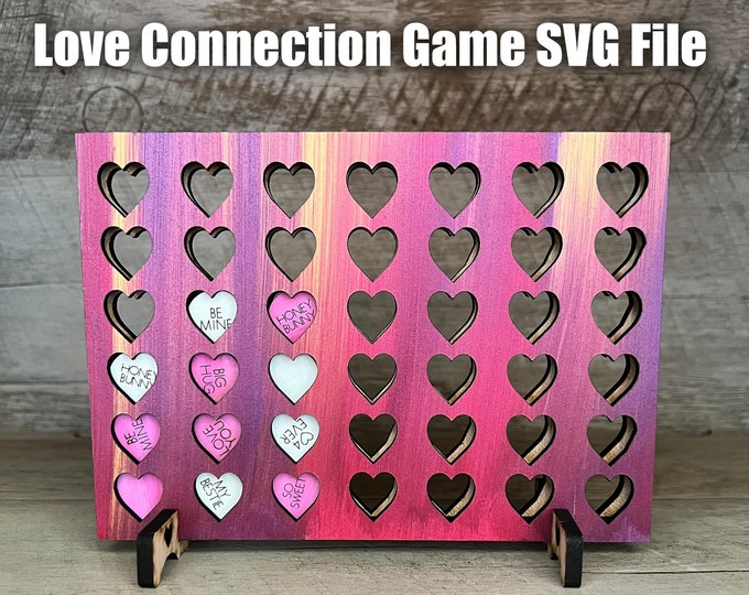 Love Connection Game SVG File, Connect Four Game Digital File, Game SVG ...