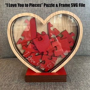 Valentine Puzzle SVG File, Valentines Day Puzzle Digital File, Love You ...