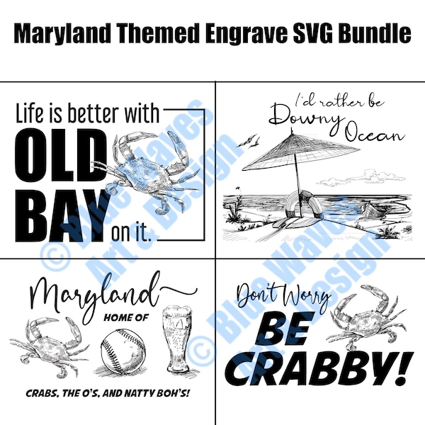 Maryland Crab and Old Bay Svg - Etsy