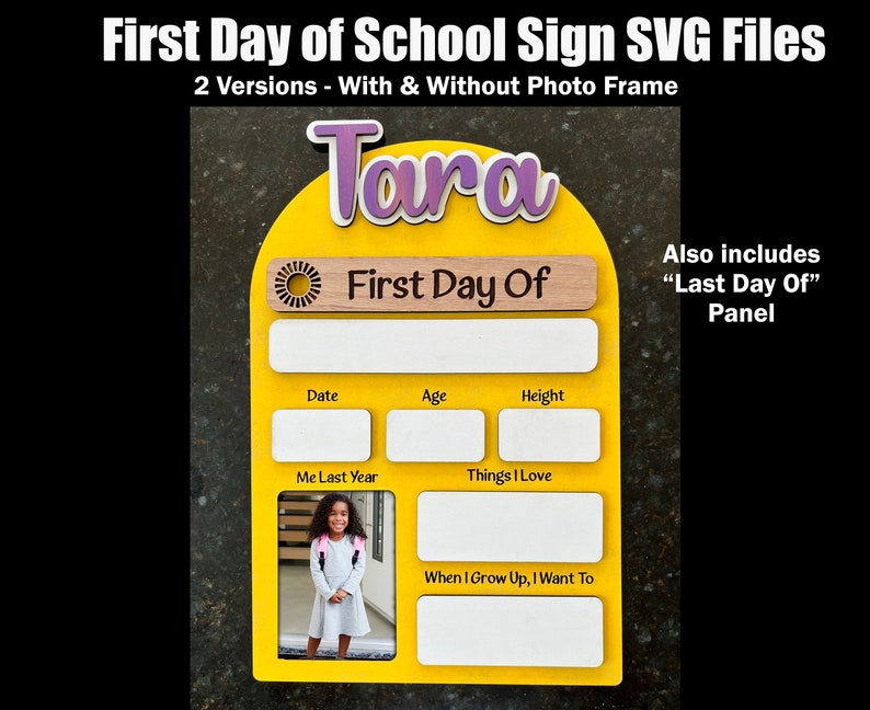 First Day of School Sign SVG, First Last Day of School Photo Sign Svg ...