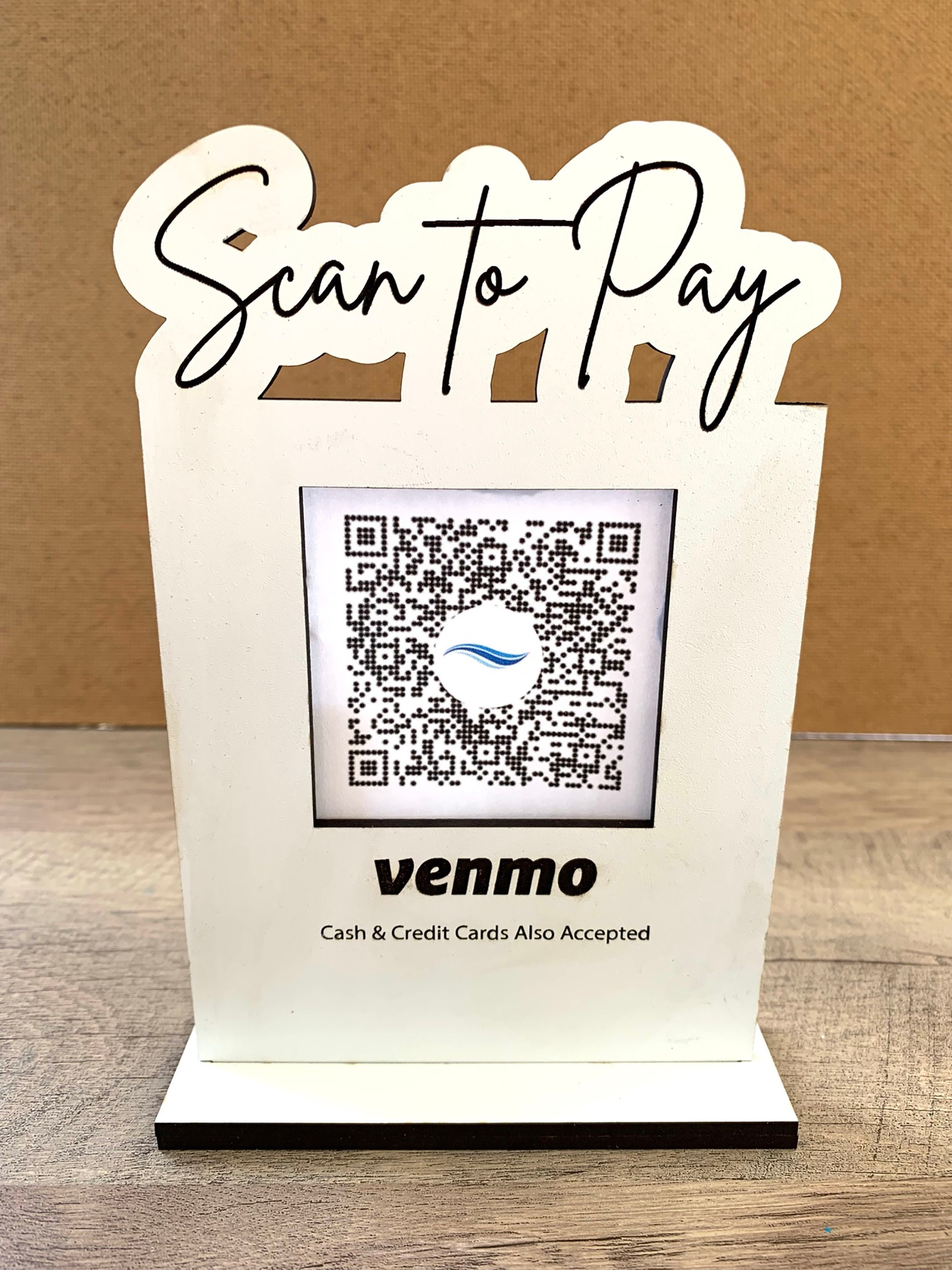 Point of Sale Scan to Pay Stand SVG, Scan to Pay Sign Svg File, Venmo ...