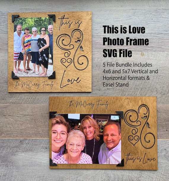 This is Love Photo Frame SVG File Valentine Photo Frame Svg - Etsy