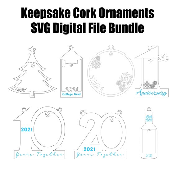 Keepsake Cork Ornament SVG Ornament Svg File Christmas Svg | Etsy