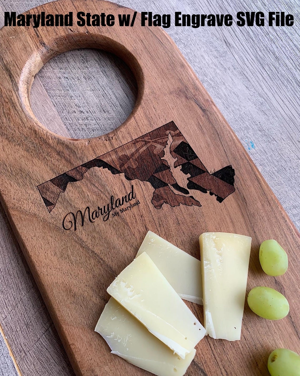 Maryland SVG File Laser Engrave Svg Maryland State Cutout | Etsy