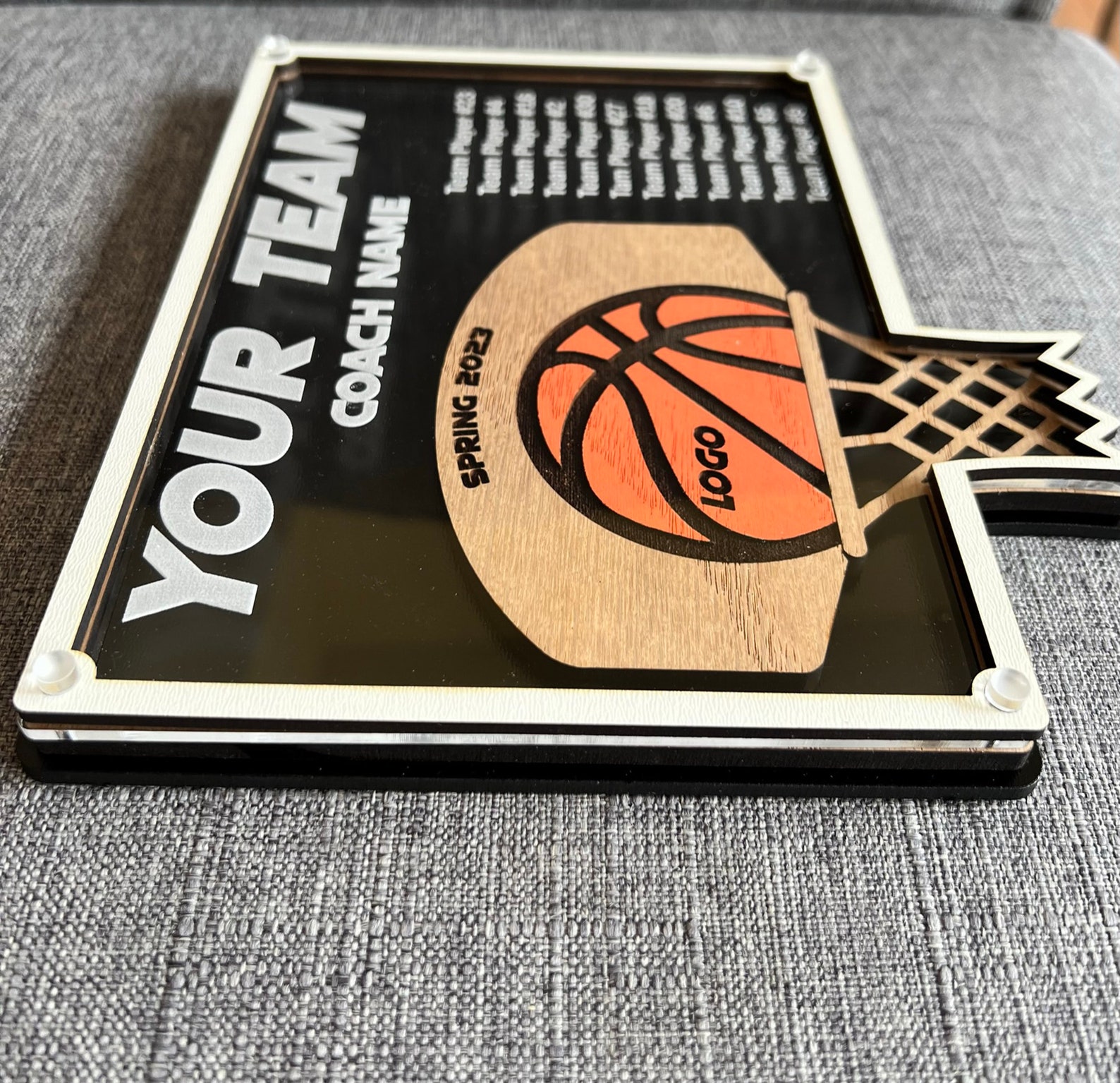 Basketball Team Plaque SVG File, Basketball Plaque Digital File, Sports ...