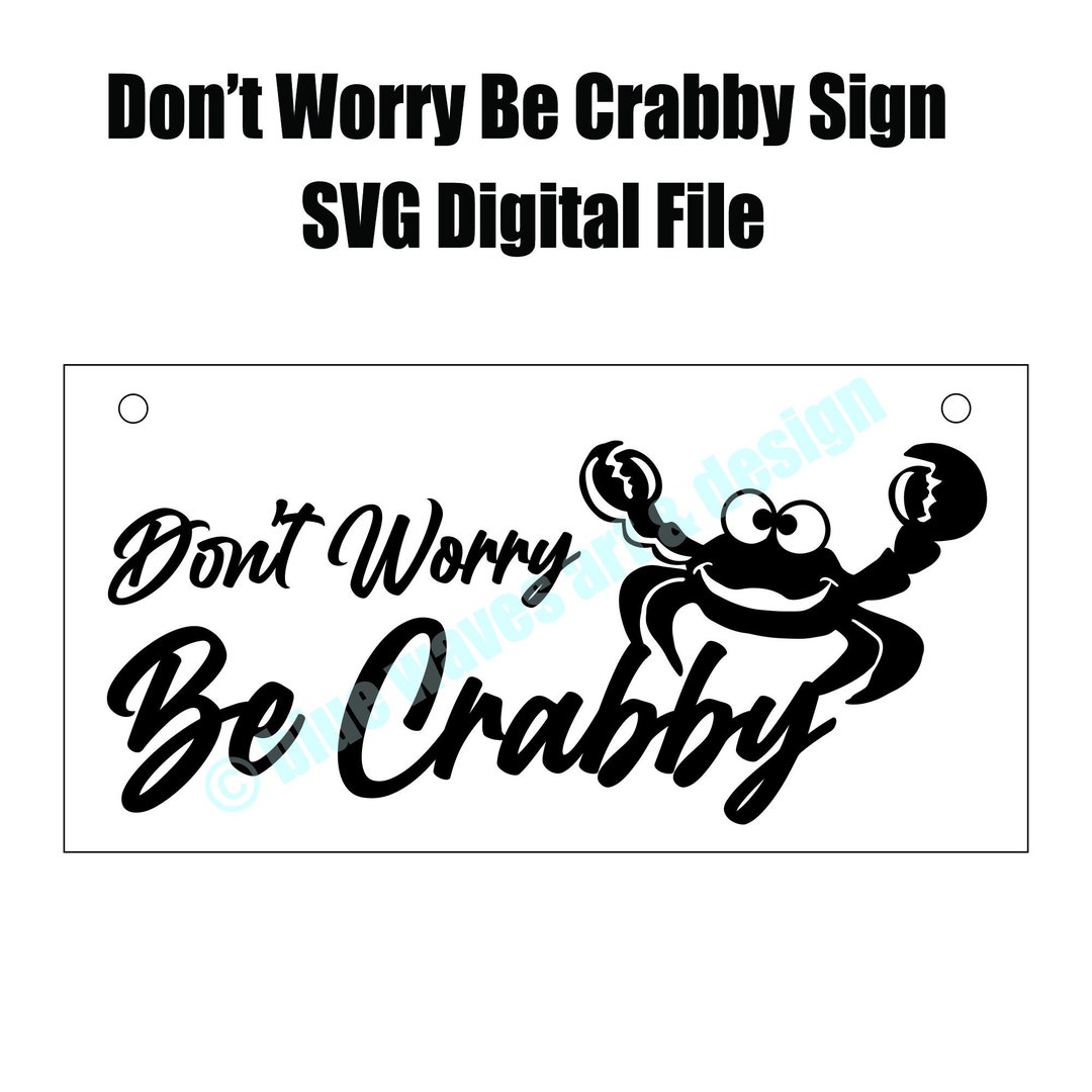 Crab SVG, Laser Engrave File, Crab Sign File, Laser SVG, Glowforge Svg ...