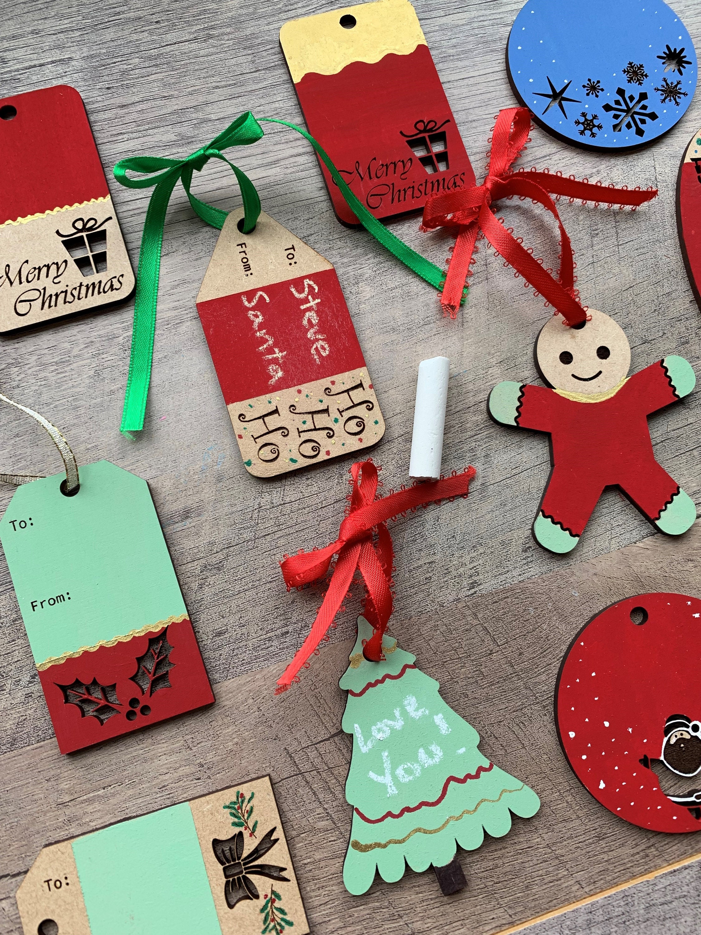 Holiday Gift Tags Svg Reusable Gift Tags Gift Tag Laser - Etsy