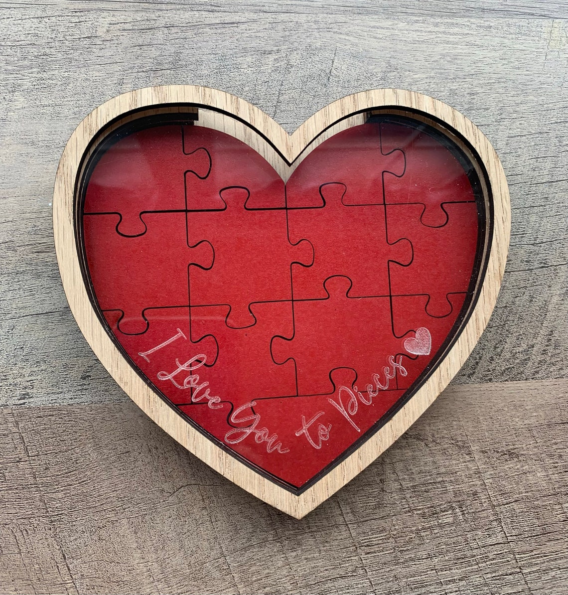 Valentine Puzzle SVG File, Valentines Day Puzzle Digital File, Love You ...