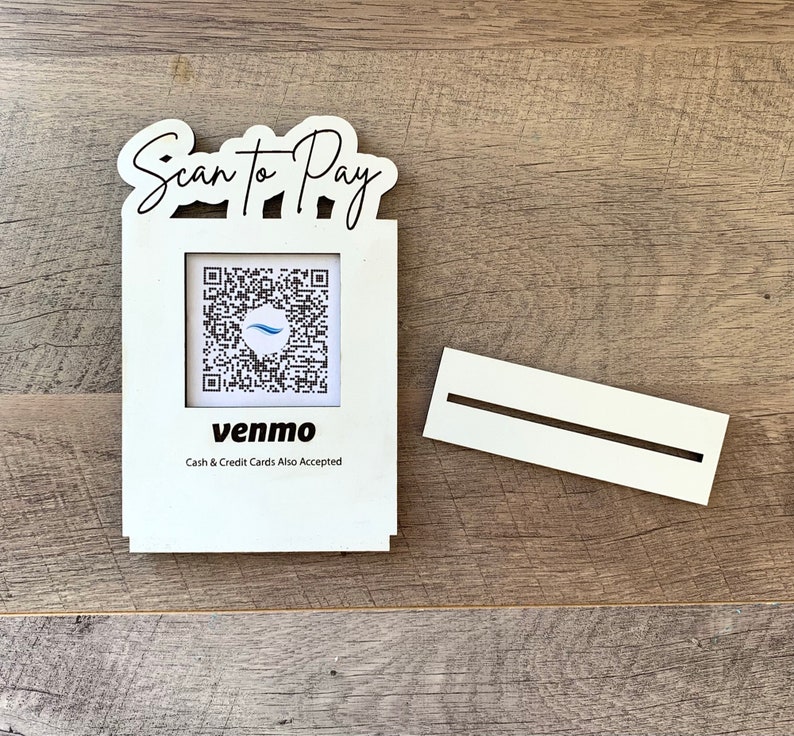 Point of Sale Scan to Pay Stand SVG, Scan to Pay Sign Svg File, Venmo ...