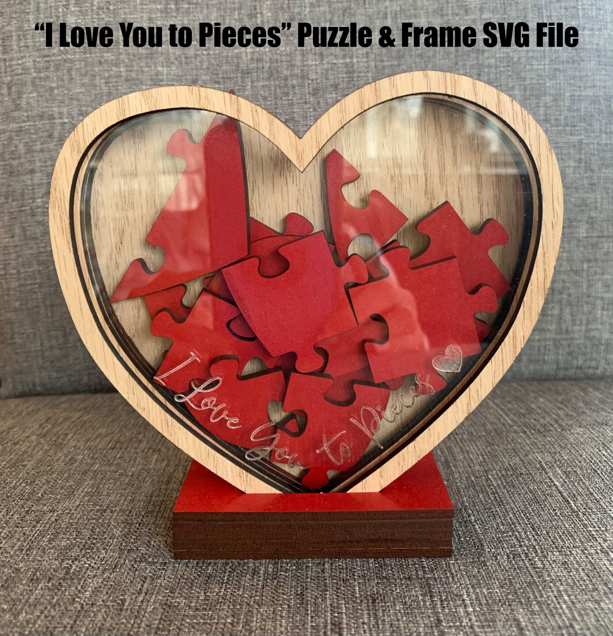 Valentine Puzzle SVG File Valentines Day Puzzle Digital File - Etsy