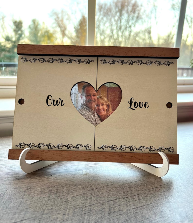 Valentine Photo Frame Card SVG File Laser Engrave Valentine - Etsy