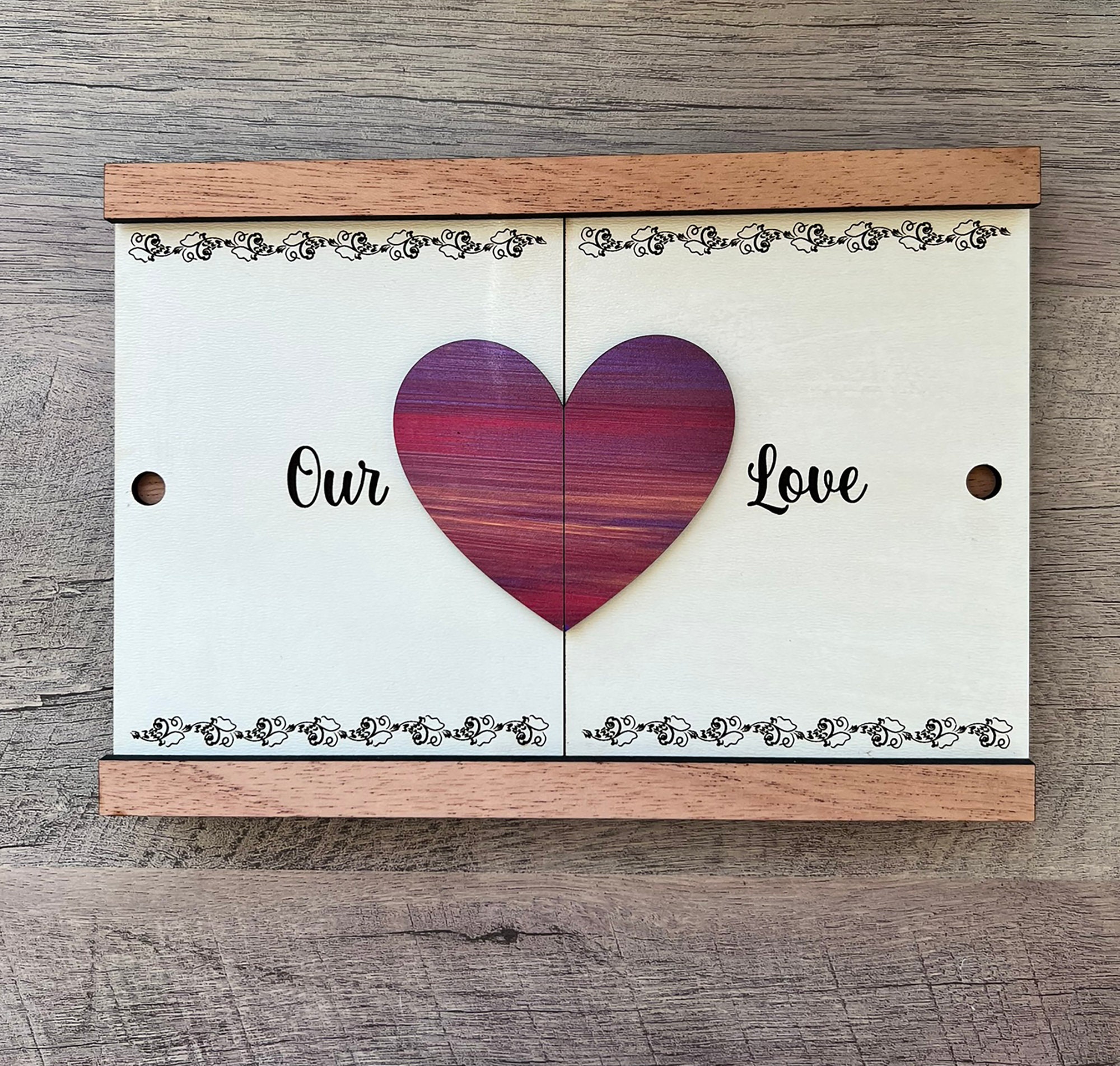 Valentine Photo Frame Card SVG File Laser Engrave Valentine - Etsy