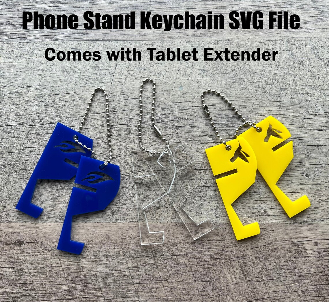 Portable Cell Phone Tablet Stand Keychain SVG File Cell Phone - Etsy