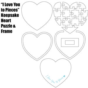 Valentine Puzzle SVG File, Valentines Day Puzzle Digital File, Love You ...