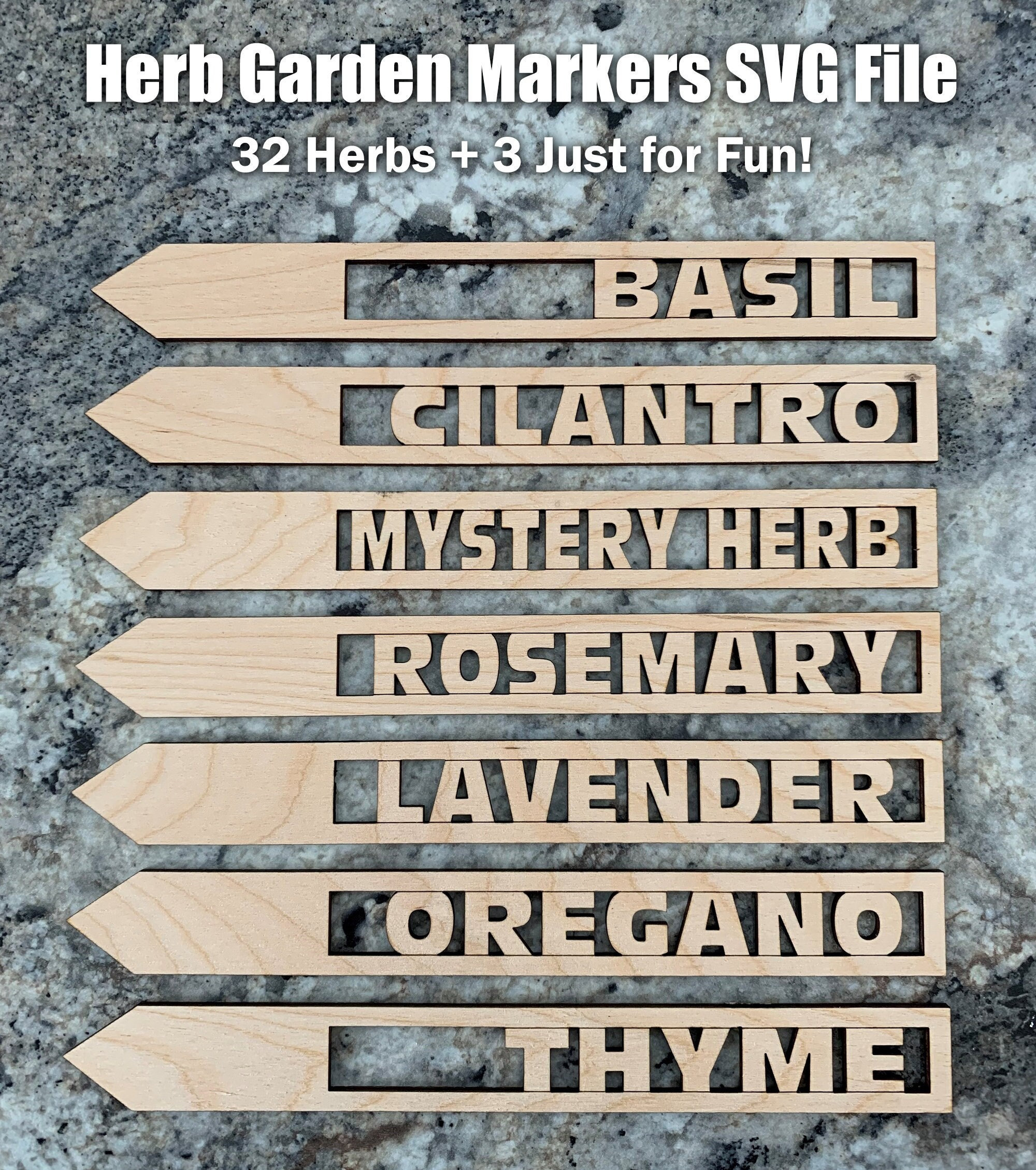 Herb Garden Markers SVG Files Herb Garden Sticks Herbs - Etsy