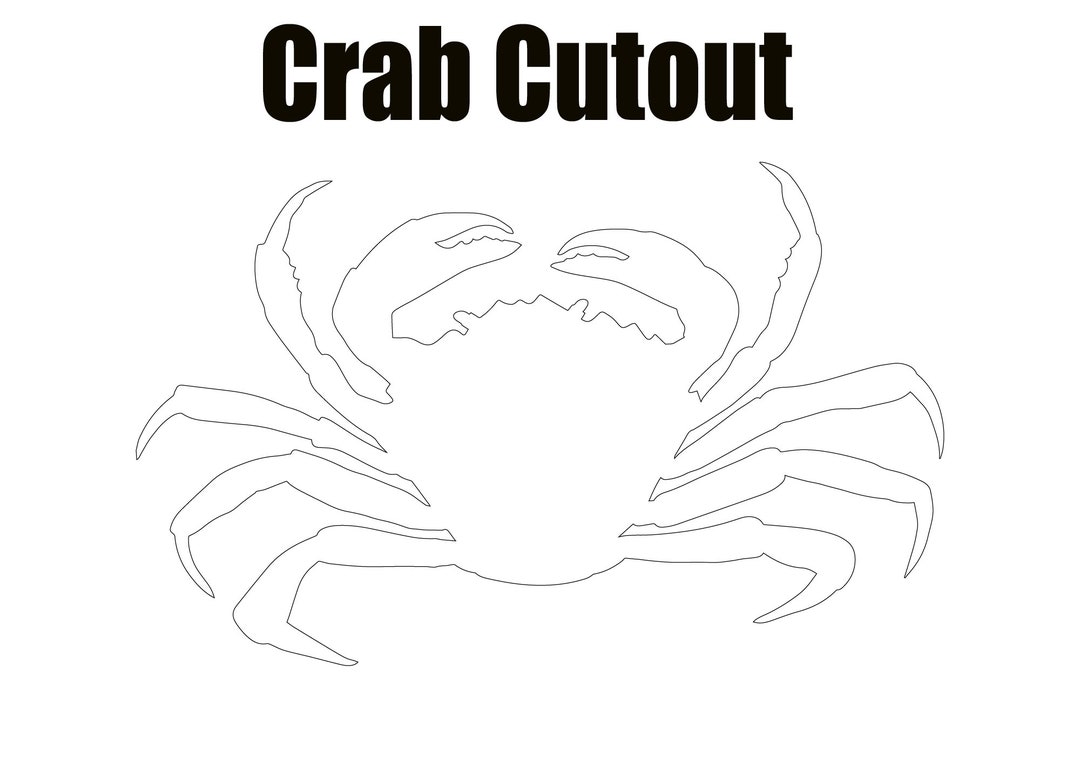 Crab SVG Cutout, Laser Engrave File, Crab Cutout, Laser SVG, Glowforge ...