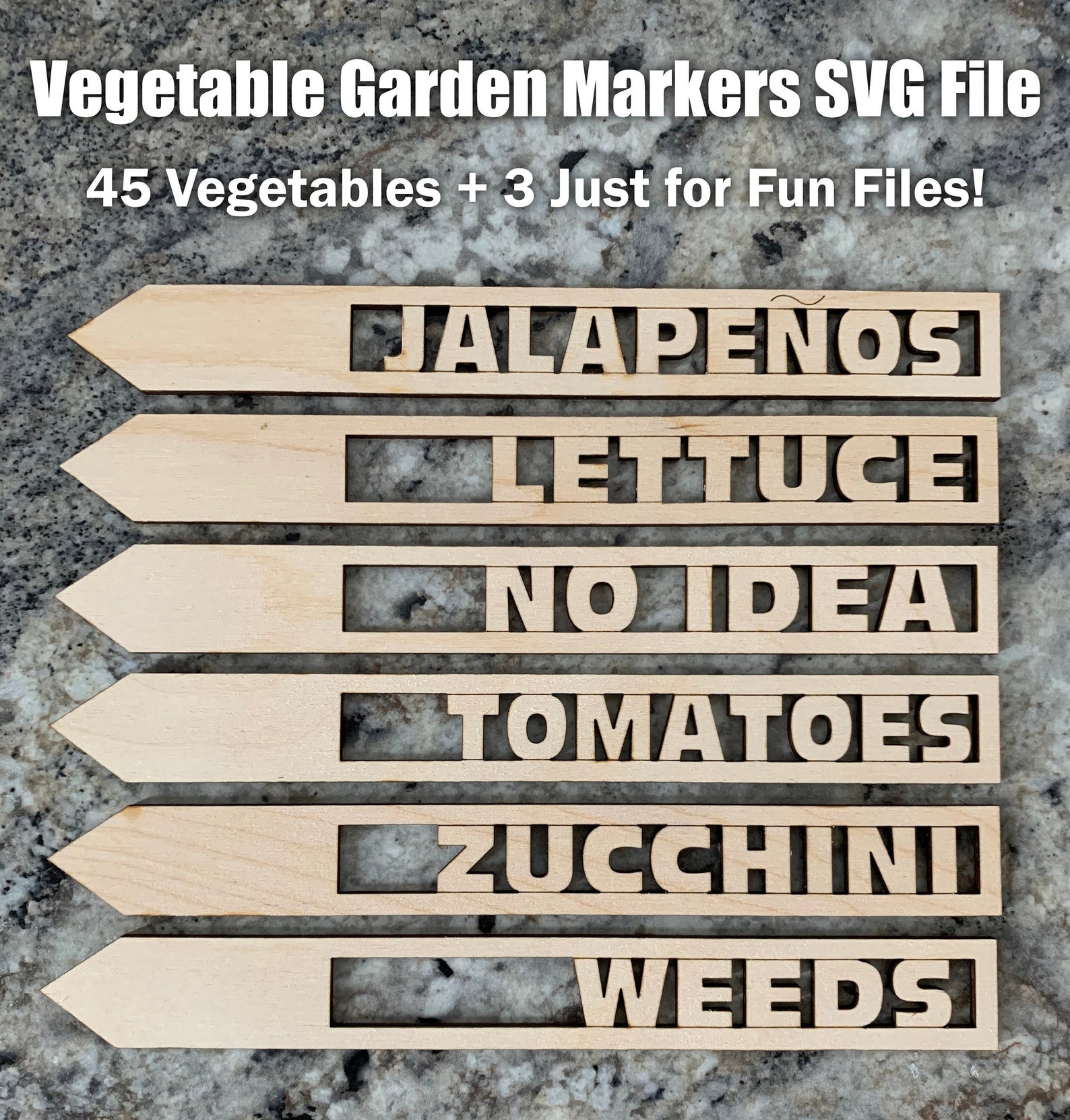 Garden Marker SVG Files Vegetable Markers Svg File Garden - Etsy