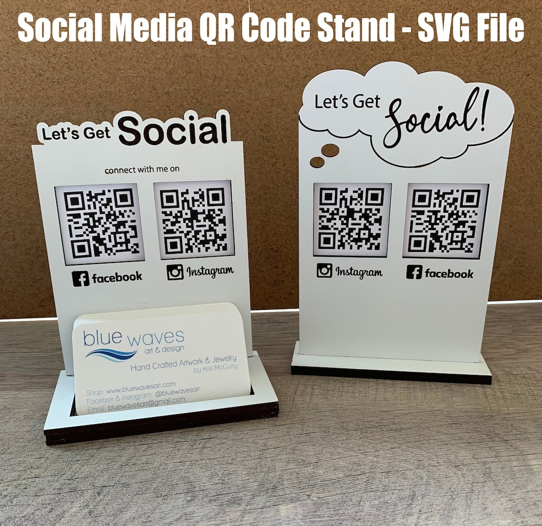 Social Media QR Code Stand SVG, Social Media Sign Svg, QR Code Stand ... Social Media QR Code Stand SVG, Social Media Sign Svg, QR Code Stand ...
