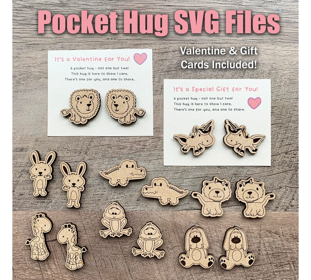 Pocket Hug SVG, Pocket Hug Animals Digital File, Pocket Pal Svg, Pocket ...