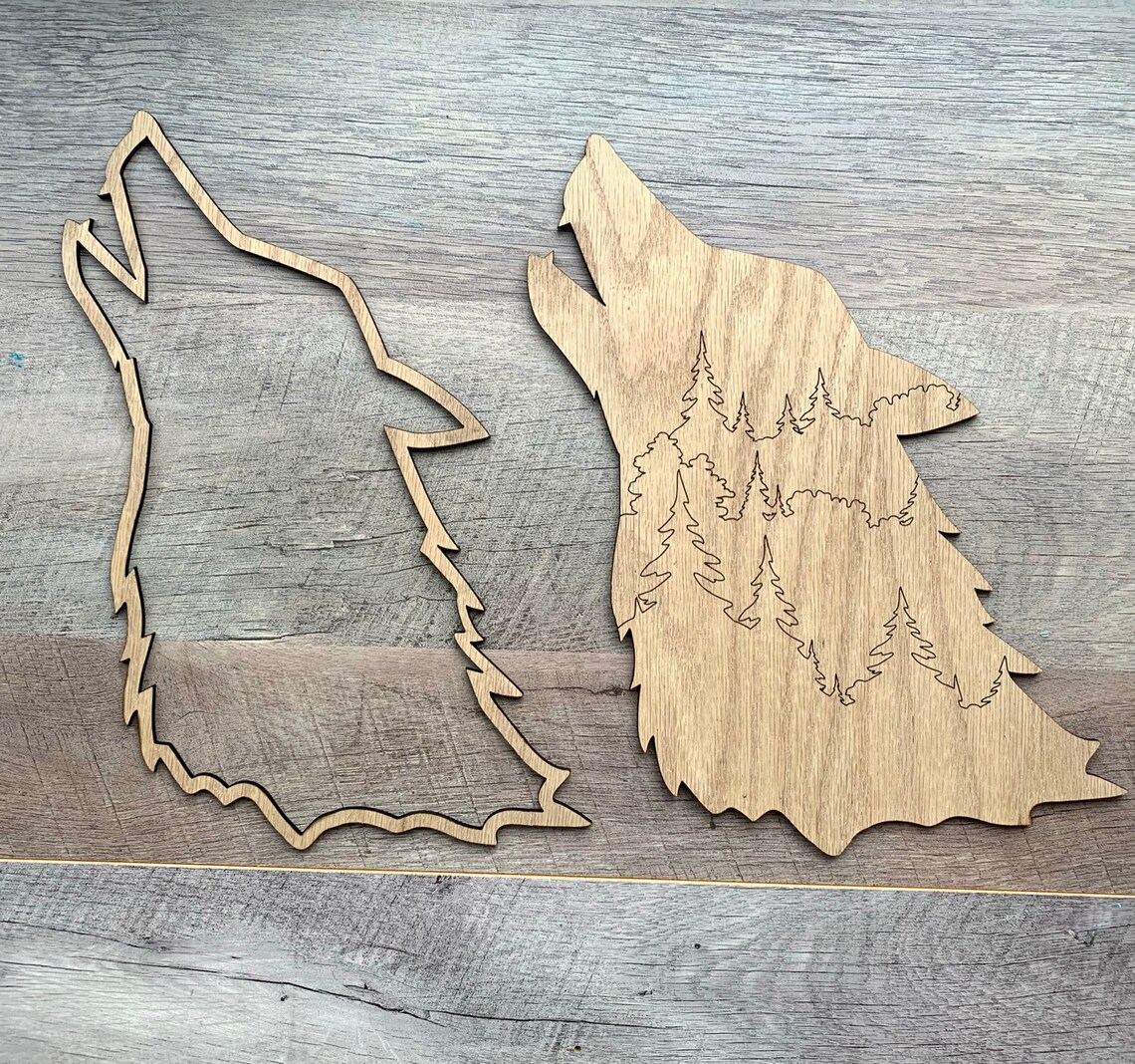 Layered Wolf SVG File Multi Layer Svg File Multi-layer Wolf | Etsy UK