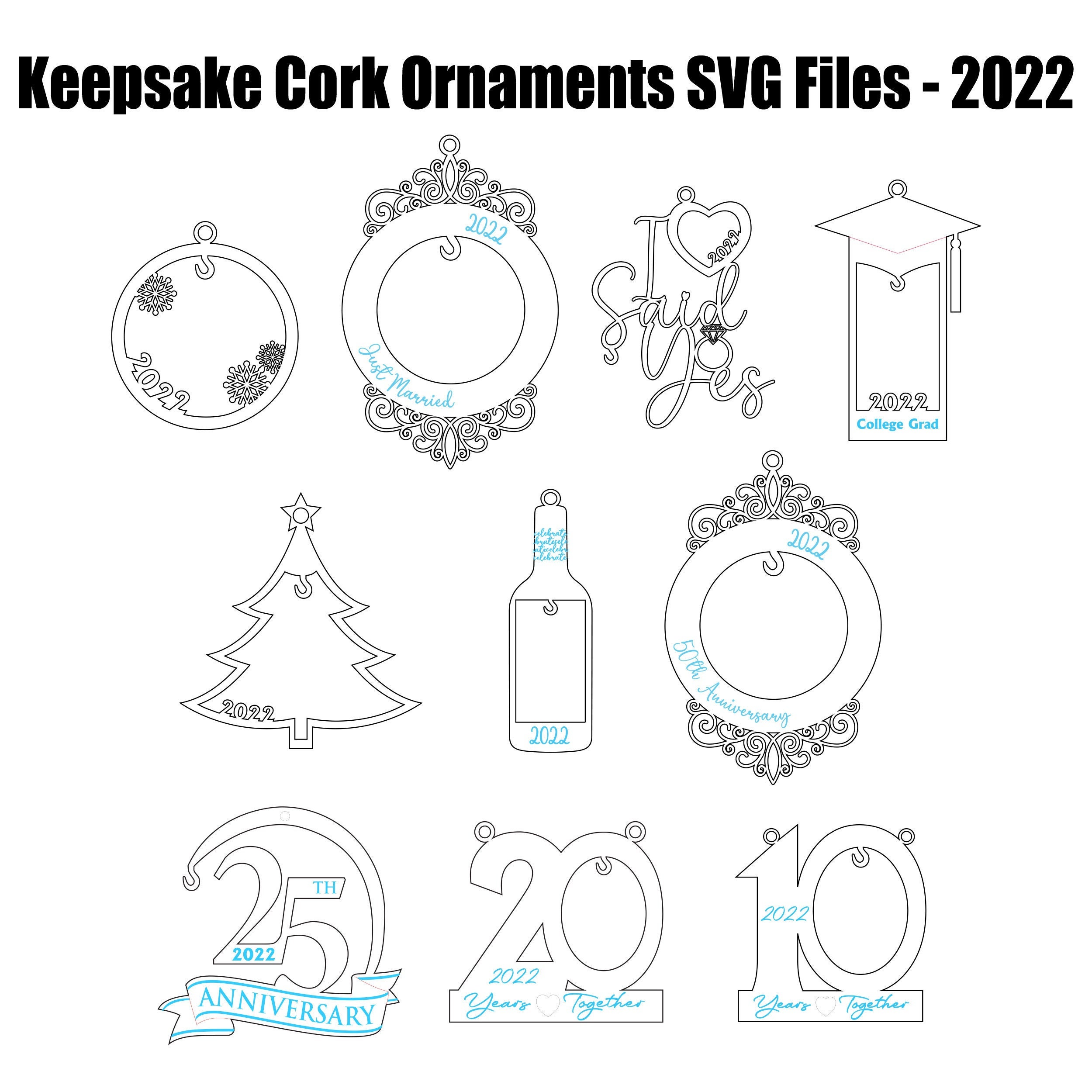 Keepsake Cork Ornament SVG Ornament Svg File Christmas Svg - Etsy