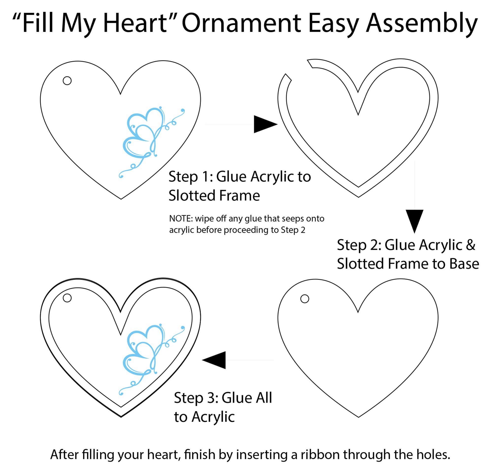 Valentine Fill My Heart Ornament SVG File, Heart Ornament File, Love ...