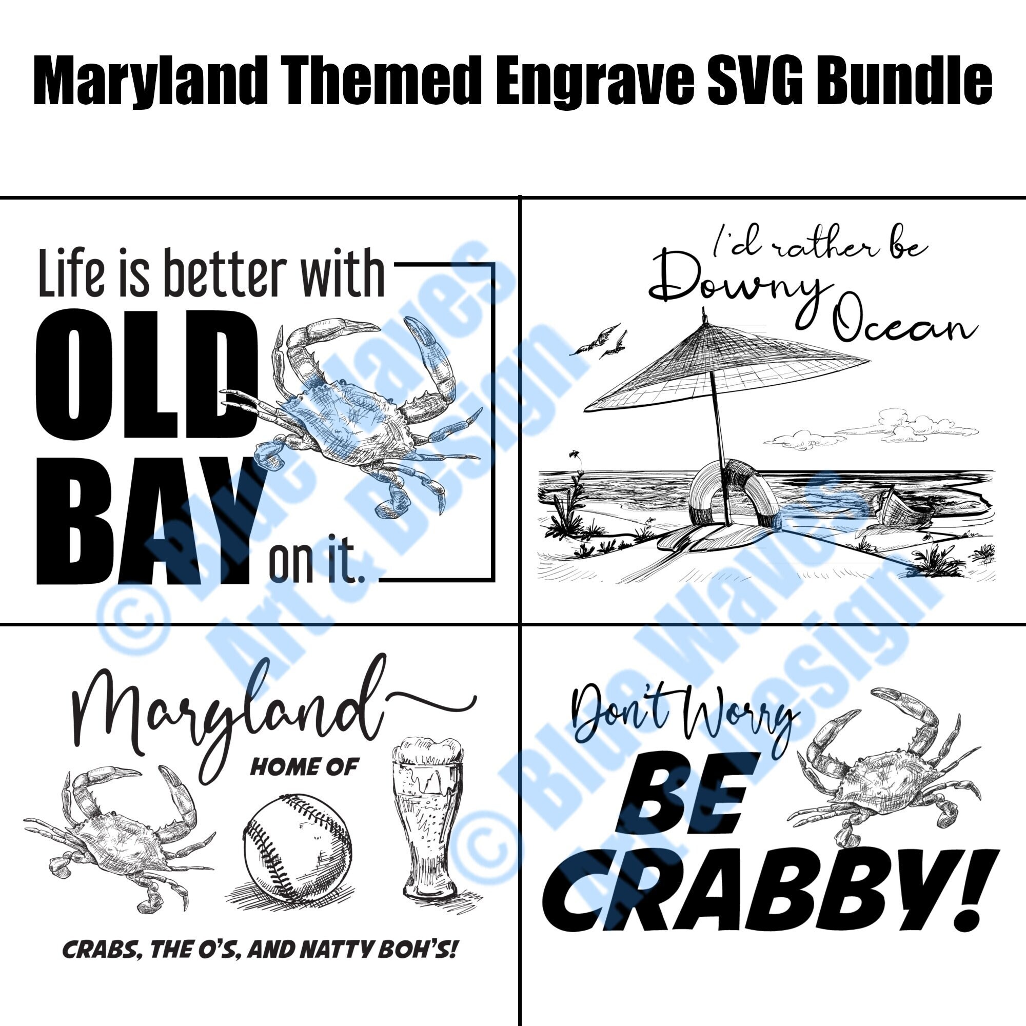 Maryland SVG Bundle Chesapeake Bay Svg Crab Svg Laser Svg - Etsy