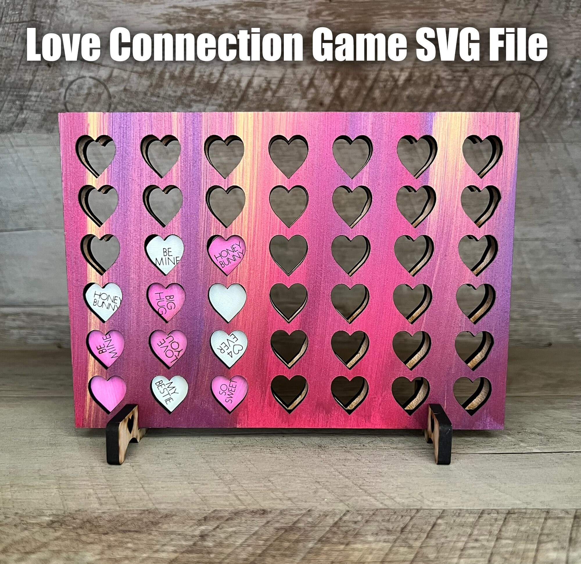Love Connection Game SVG File, Connect Four Game Digital File, Game SVG ...