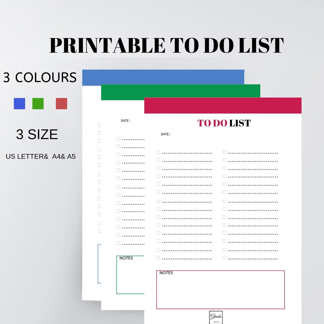 Printable Daily to Do List inserts for Plannerprintable - Etsy